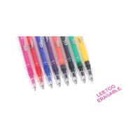 China LeeToo 8 Color Friction Erasable Gel Pens Fine Point 0.5mm 0.7mm Erasable Roller Pen for sale