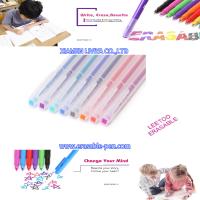China 8 Color Refillable Heat Erasable Fabric Marking Pens for sale