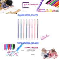 China LeeToo 8 Color Friction Erasable Marker Pen Set with Eraser 0.5mm Tip for Kids for sale