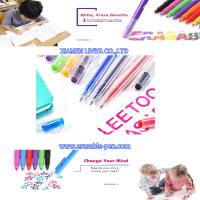 China Nontoxic Ink Erasable Gel Pen with Colorful Rubber Eraser 0.5mm Fine Point for sale