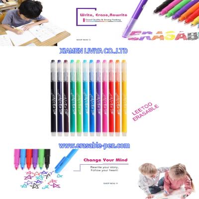 China Thermo Sensitive Ink 12 Colors Friction Erasable Marker Pens for sale
