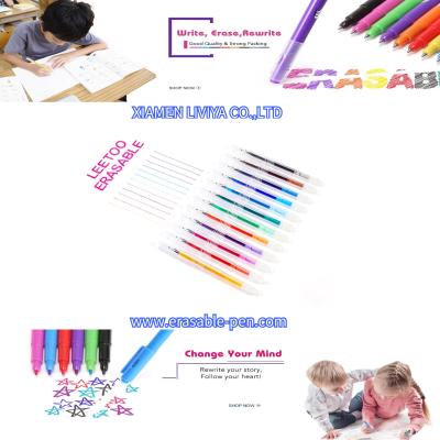 China 12 Pack Friction Erasable Gel Pens 0.7mm Fine Point Disappearing Ink Thermo Sensitive for sale