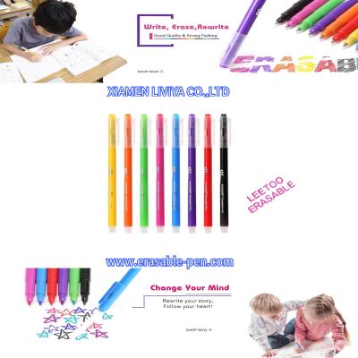 China LeeToo Friction Erasable Gel Pens 0.5mm 4 Colors Nontoxic Thermo Sensitive Ink for sale