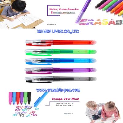 China LeeToo 5 Color Erasable Gel Pens 0.5mm Thermo Sensitive Ink Friction Erasable for School Office for sale