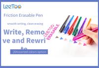 China 7 Color Assorted Fine Point Friction Erasable Pens With Eraser for sale