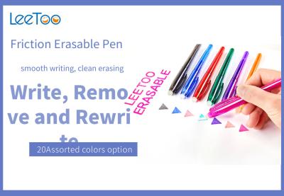 China 7 Color Assorted Fine Point Friction Erasable Pens With Eraser for sale