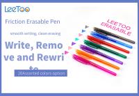 China 7 Color Assorted Fine Point Friction Erasable Pens With Eraser for sale