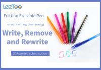 China LeeToo 0.5 0.7mm Tip 20 Assorted Color Friction Erasable Pens for School for sale