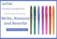 China LeeToo 0.5 0.7mm Tip 20 Assorted Color Friction Erasable Pens for School for sale