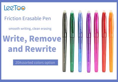 China LeeToo 0.5 0.7mm Tip 20 Assorted Color Friction Erasable Pens for School for sale