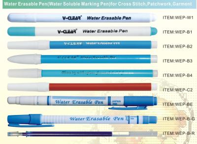 China 2mm Nib Water Erasable Pen for Garment Marking Washable Ink Blue for sale