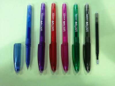 China Refillable Erasable Gel Pen 0.5mm Fine Point with Eraser for School Office Writing for sale