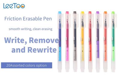 China LeeToo Friction Erasable Gel Pen 0.5mm 20 Colors Smooth Writing Erasable Ink Pens for Students Office School for sale