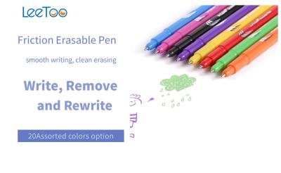 China LeeToo 12 Colors Friction Erasable Gel Pen Set 0.5mm Heat Sensitive Plastic Pens for Office School for sale