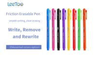 China 0.7mm Fine Point Friction Erasable Gel Pen Clicker Blue Red Ink Heat Erasable for sale