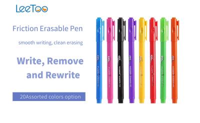 China 0.7mm Fine Point Friction Erasable Gel Pen Clicker Blue Red Ink Heat Erasable for sale