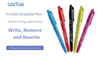 China LeeToo Friction Erasable Gel Pens 0.5mm 20 Colors Thermo Sensitive Ink Vanishing Pen for sale