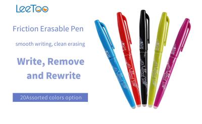 China LeeToo Friction Erasable Gel Pens 0.5mm 20 Colors Thermo Sensitive Ink Vanishing Pen for sale