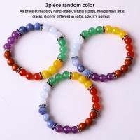 China 4mm/6mm/8mm/12mm Handmade Crystal 7 Chakra Bracelet 18cm Length Natural Gemstone Jewelry for sale