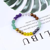 China Custom Handmade Elastic Crystal Gemstone Bead Bracelet 4mm-12mm Sizes Natural Stones 100pcs MOQ for sale