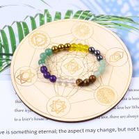 China Custom Handmade Elastic Crystal Gemstone Bead Bracelet 4mm-12mm Sizes Natural Stones 100pcs MOQ for sale