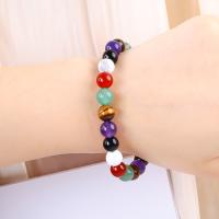 China Handmade Elastic Crystal Gemstone Bracelet 4-12mm Bead Size with Natural Stones - Custom OEM Options for sale
