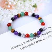 China Handmade Elastic Crystal Gemstone Bracelet 4-12mm Bead Size with Natural Stones - Custom OEM Options for sale