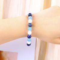 China Custom 8mm Natural Crystal Gemstone Bracelet - Clear Quartz Sodalite Blue Chalcedony Beads 4-12mm Sizes for sale