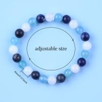 China Custom 8mm Natural Crystal Gemstone Bracelet - Clear Quartz Sodalite Blue Chalcedony Beads 4-12mm Sizes for sale