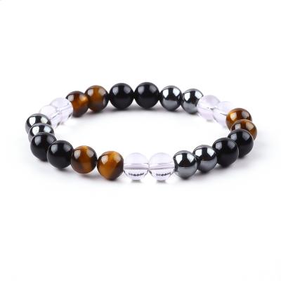 China Handmade Elastic Natural Crystal Gemstone Bead Bracelet - 4mm to 12mm Sizes - Protection Healing Energy Jewelry for sale