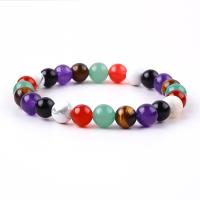 China Handmade Elastic Crystal Gemstone Bracelet 4-12mm Bead Size with Natural Stones - Custom OEM Options for sale
