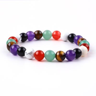 China Handmade Elastic Crystal Gemstone Bracelet 4-12mm Bead Size with Natural Stones - Custom OEM Options for sale