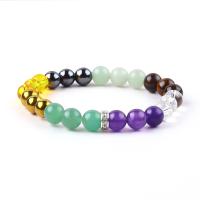China Custom Handmade Elastic Crystal Gemstone Bead Bracelet 4mm-12mm Sizes Natural Stones 100pcs MOQ for sale