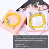 China 8mm Elastic Round Yellow Jade Gemstone Bead Bracelet - Custom Sizes 4-12mm, 100pcs MOQ, OEM ODM Service for sale