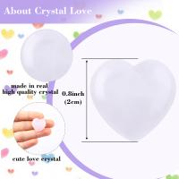 China 0.8 Inch Heart Shaped Clear Quartz Crystal Worry Stone - 20mm Natural Gemstone for Jewelry Making and Spiritual Healing for sale