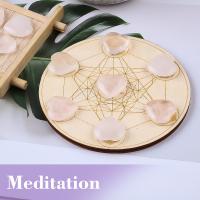 China 0.8 Inch Heart Shaped Clear Quartz Crystal Worry Stone - 20mm Natural Gemstone for Jewelry Making and Spiritual Healing for sale