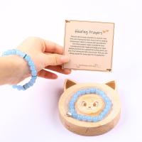 China 8mm Aquamarine Gemstone Bracelet - Natural Stone Beads 4-12mm Custom Sizes with Elastic Band Design for sale
