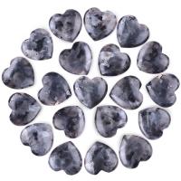 China 0.8 Inch Black Labradorite Heart Shaped Stones - 20mm Natural Gemstones for Jewelry Making and Decoration for sale