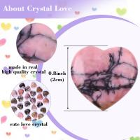 China Natural Rhodonite Heart Shaped Crystals 0.8 inch 20mm for Jewelry Making and Decoration - 3g Each for sale