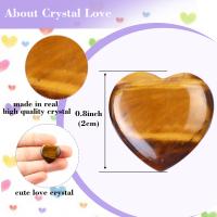 China 0.8 Inch Tiger's Eye Heart Shaped Stone - 20mm Polished Natural Gemstone for Jewelry Making and Home Decor for sale