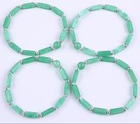 China 3mm 8mm 13mm Rectangle Bead Healing Crystal Gemstone Bracelet - Natural Amethyst Green Aventurine Yellow Jade - 100 Pieces Customizable for sale