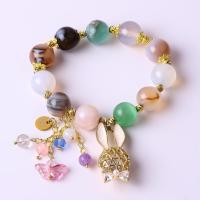 China Custom 4-12mm Natural Gemstone Beaded Bracelets with Healing Properties - 100 Pieces with Custom Charms for sale