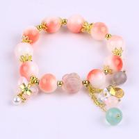 China Natural Gemstone Stretch Bracelet 8mm Healing Crystal Jewelry for Gift Giving for sale