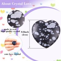 China Beneficial Snow Flake Obsidian Heart Shaped Stones Crystals for sale