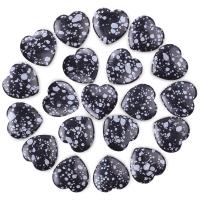 China Beneficial Snow Flake Obsidian Heart Shaped Stones Crystals for sale