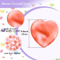 China 20mm Watermelon Quartz Heart Shaped Crystal Stone - 0.8 Inch Natural Gemstone for Jewelry Making and Decoration for sale