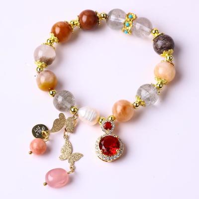 China Natural Gemstone Healing Energy Bracelet 10mm Bead Stretch Bracelet Customizable for sale