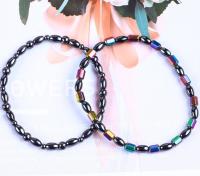 China Natural Hematite Magnetic Ankle Bracelet Five Star Symbol Healing Jewelry Custom Size for sale