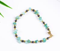 China Natural Hematite Stone Anklets Bracelets Crystal Chip Gravel Ankle Chain Jewelry Custom 100pcs for sale