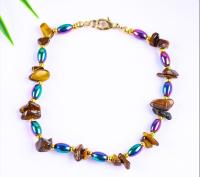China Natural Hematite Stone Anklets Bracelets Crystal Chip Gravel Ankle Chain Jewelry Custom 100pcs for sale